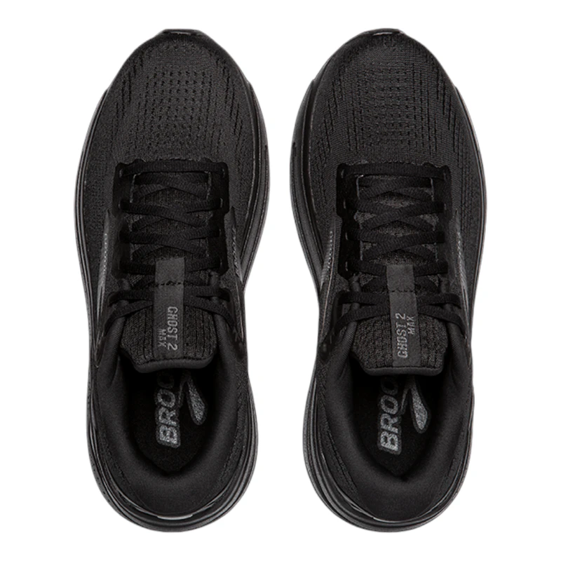 Brooks Mens Ghost Max 2 Running Shoes (Black/Black/Ebony) | Sportpursu