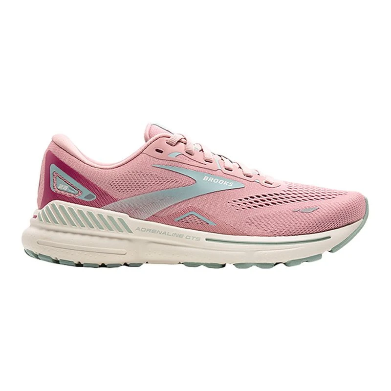 Brooks Womens Adrenaline GTS 23 Moyenne Running Shoes (Pink) | Sportpu