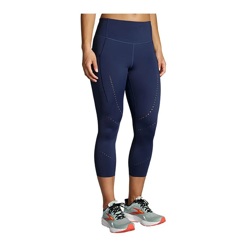 Brooks Womens Method 3/4 Tights (Navy) | Sportpursuit.com