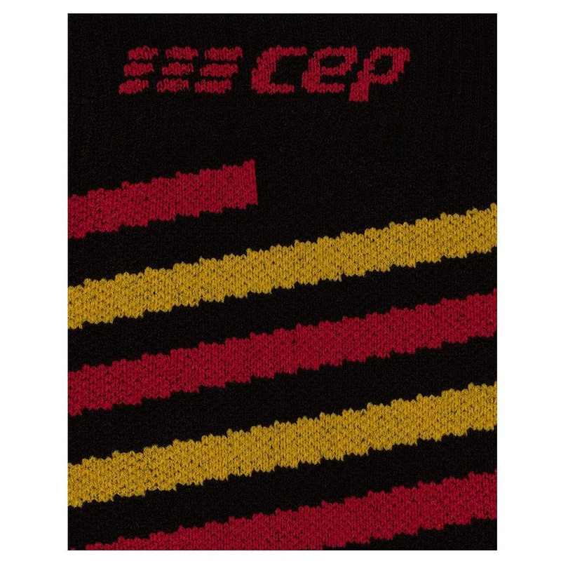 CEP Womens The Run Regular Socks (Black/Red&Marigold) | Sportpursuit.c