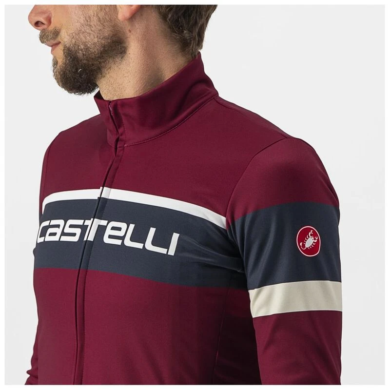 Castelli Mens Passista Jersey (Bordeaux/Savile Blue/Chalk) | Sportpurs