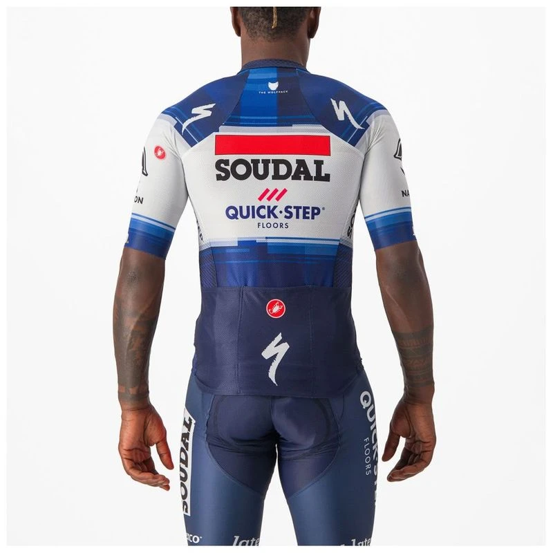 Castelli Mens Quick Step Climber's 3.1 Jersey (Dark Blue/White) | Spor