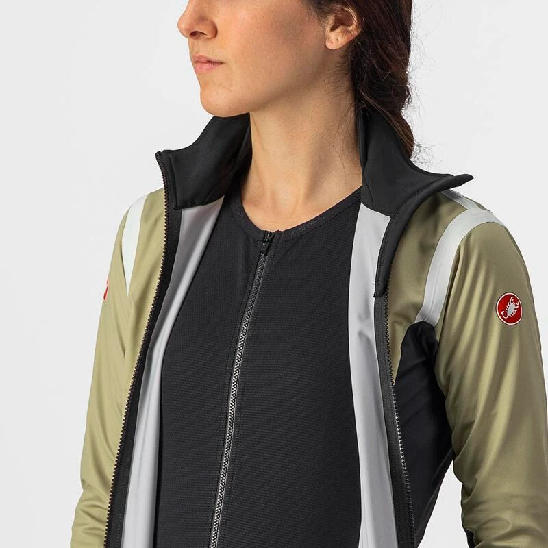 Castelli Womens Alpha Ros 2 Light Jacket (Green Tea/Dark Gray/White)
