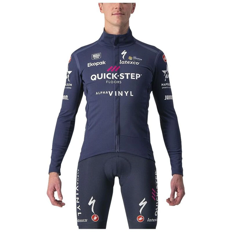 Castelli Mens Quick Step Perfetto Ros Long Sleeve Cycling Jersey (Belg