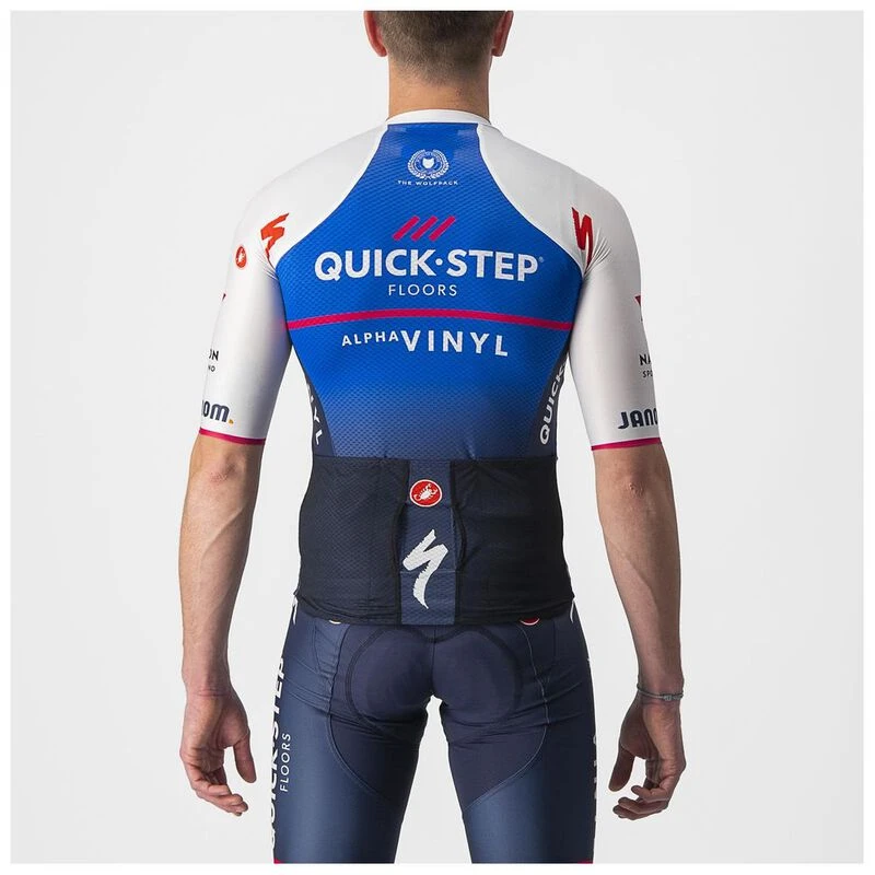 Castelli Mens Quick Step Aero Race 6.1 Cycling Jersey (Belgian Blue/Wh