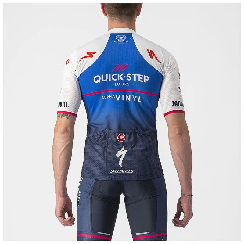Castelli Mens Quick Step Competizione Cycling Jersey (Belgian Blue/Whi