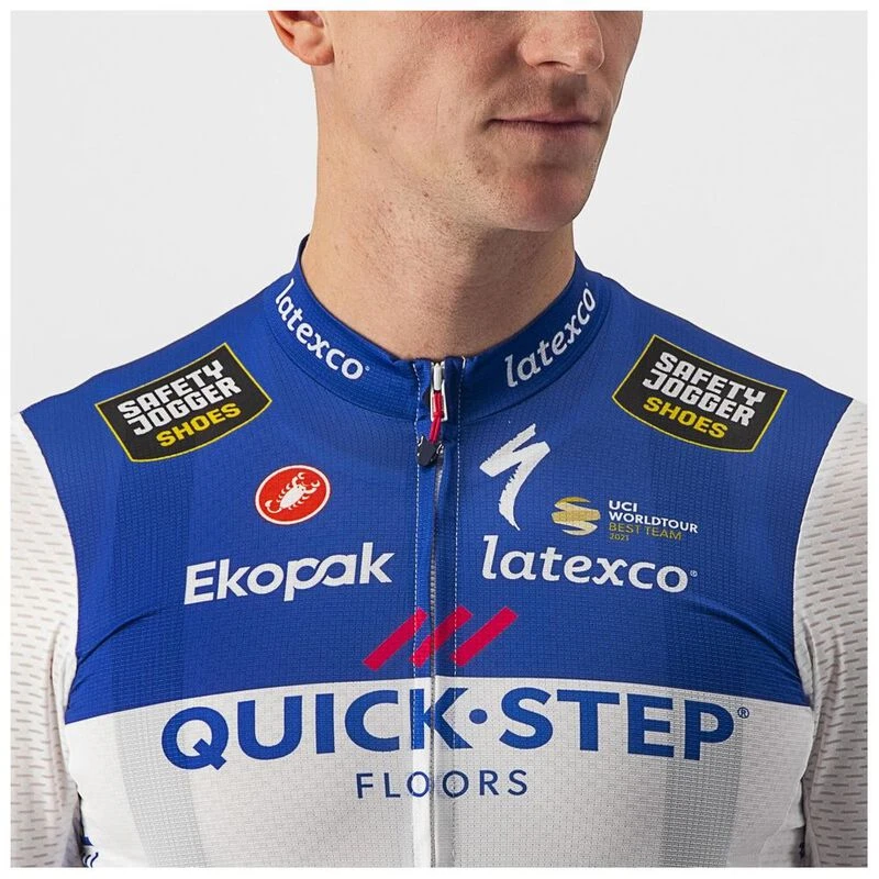 Castelli Mens Quick Step Competizione Cycling Jersey (French Champion)