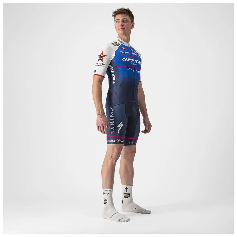 Castelli Mens Quick Step Competizione Cycling Jersey (Belgian Blue/Whi