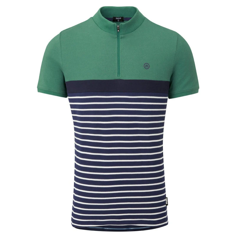 Chapeau! Mens Café Cotton Pique Cycling Jersey (Sage Green) | Sportpur