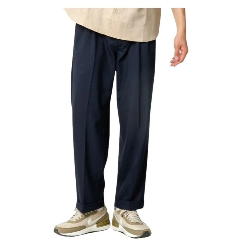 Clean Cut Copenhagen Mens Lyon Pleat Trousers (Dark Navy) | Sportpursu
