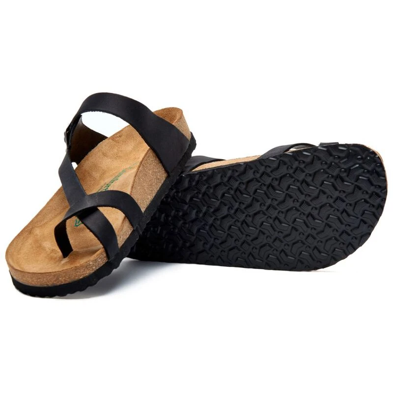 Comfortfusse Womens Fae Sandals (Black) | Sportpursuit.com