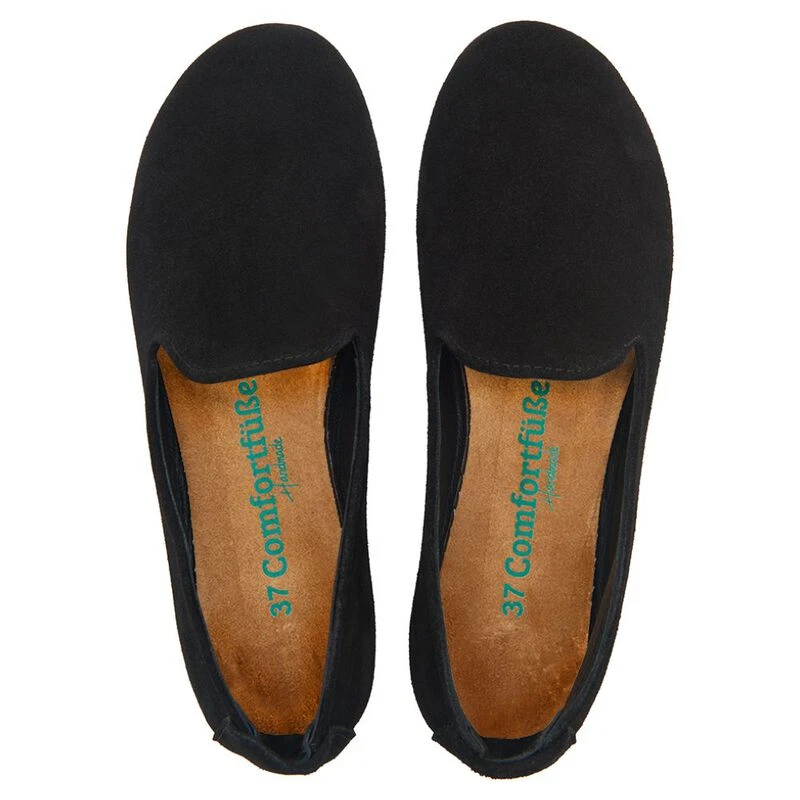 Comfortfusse Womens Laura Shoes (Black/Suede) | Sportpursuit.com