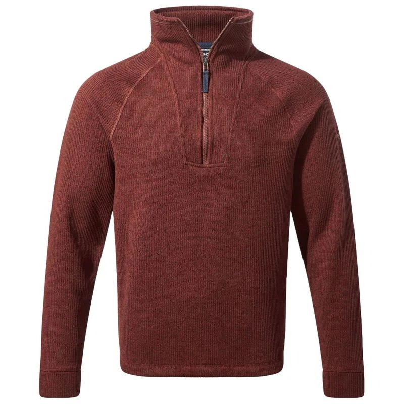 Craghoppers Mens Wole Half Zip Fleece Pullover (Mahogany Marl) | Sport