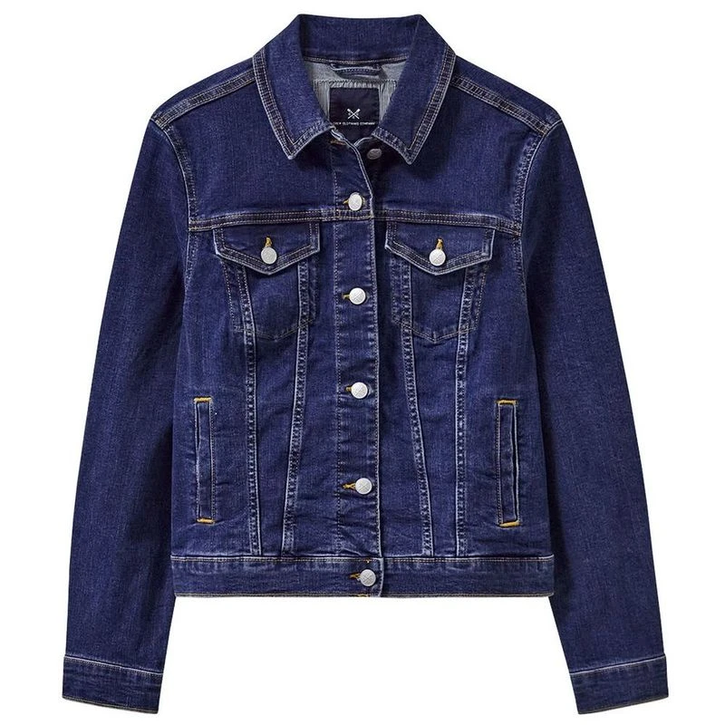 Crew Clothing Co. Womens Denim Jacket (Mid Wash) | Sportpursuit.com