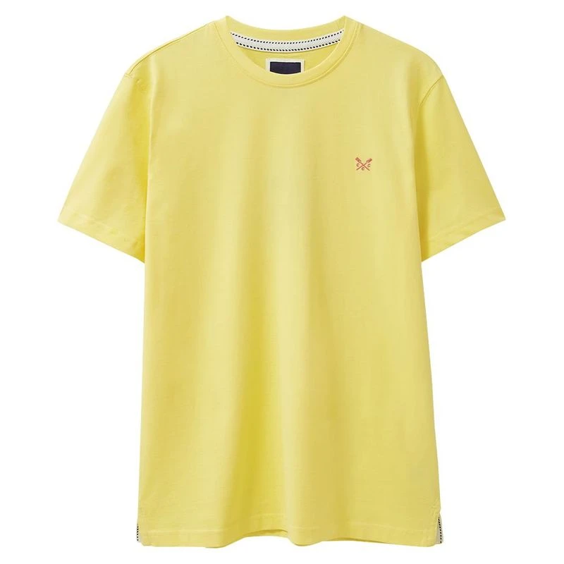 Crew Clothing Co. Mens Round Neck T-Shirt (Lemon) | Sportpursuit.com
