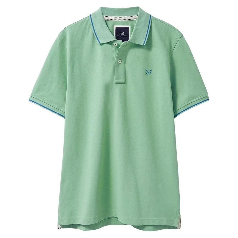 Crew Clothing Co. Mens Tipped Pique Polo (Dusty Jade) | Sportpursuit.c