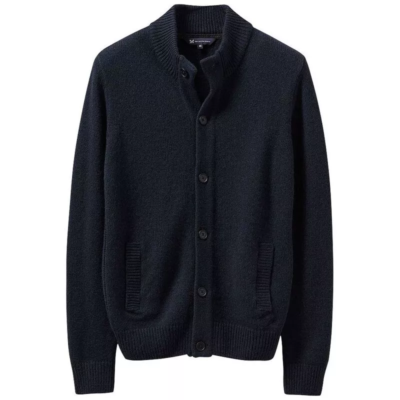 Crew Clothing Co. Mens Blakely Button-Down Cardigan (Dark Navy) | Spor