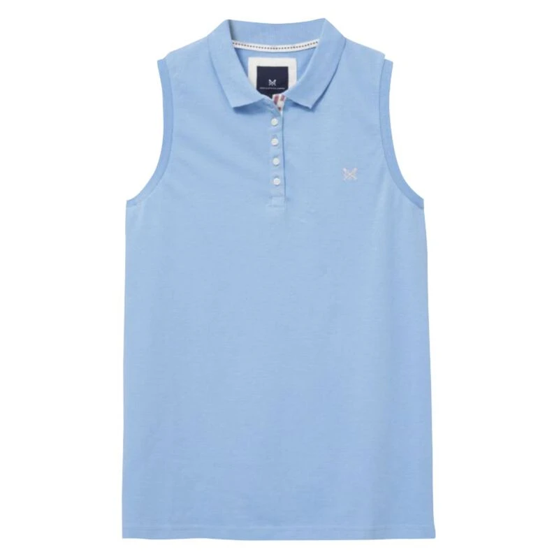 Crew Clothing Co. Womens Sleeveless Polo (Light Blue) | Sportpursuit.c