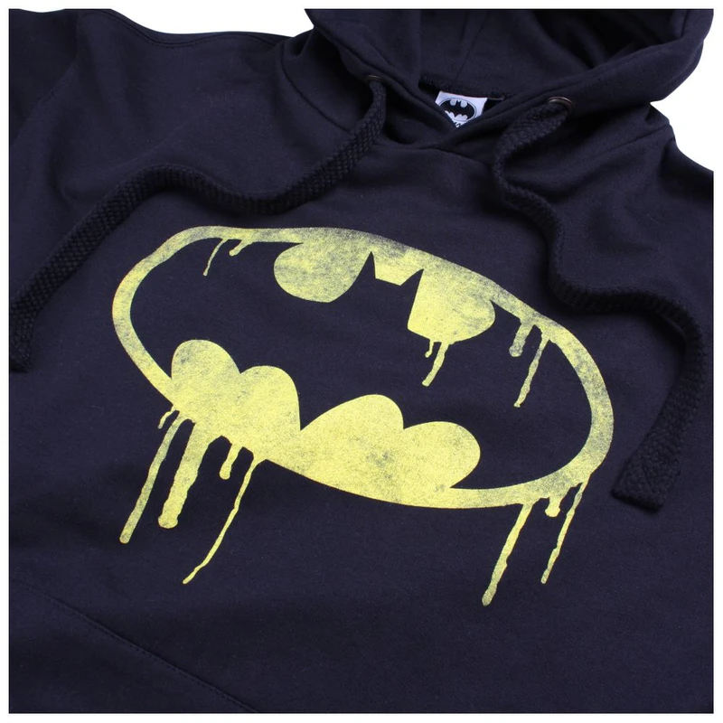 DC Comics Sweat à capuche Batman Dripping Logo Homme (Noir) | privates