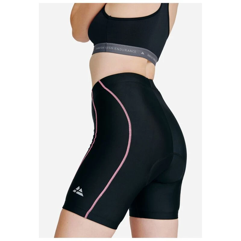 Danish Endurance Womens Cycling Shorts (Black/Pink) | Sportpursuit.com