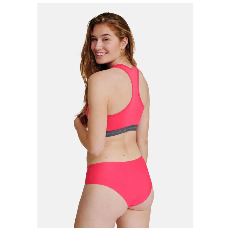 Danish Endurance Womens Invisible 3 Pack Underwear (Black/Grey/Pink)