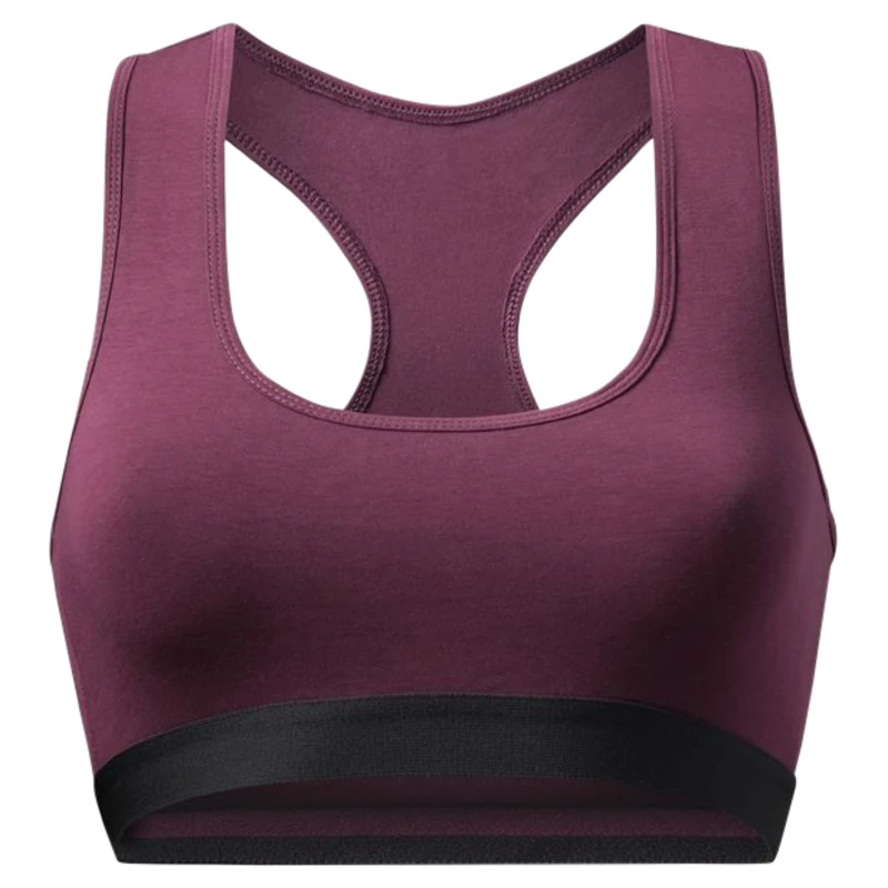 Danish Endurance Womens Organic Sports Bra (Wine) | Sportpursuit.com