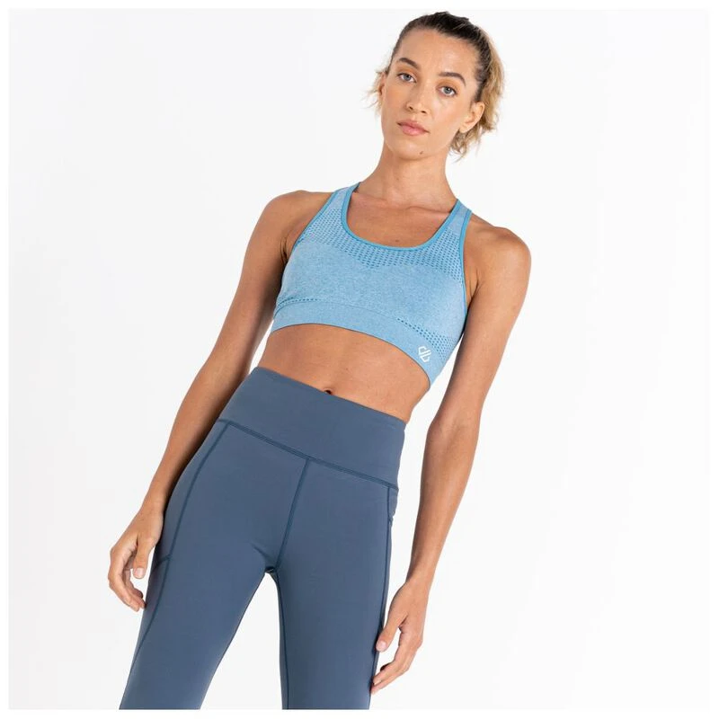 Dare2B Womens Dont Sweat It Sports Bra (Niagra Blue Marl) | Sportpursu