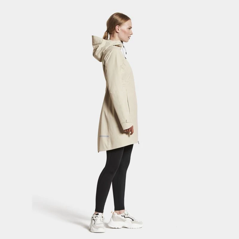 Didriksons Womens Bea Waterproof Parka (Light Beige) | Sportpursuit.co