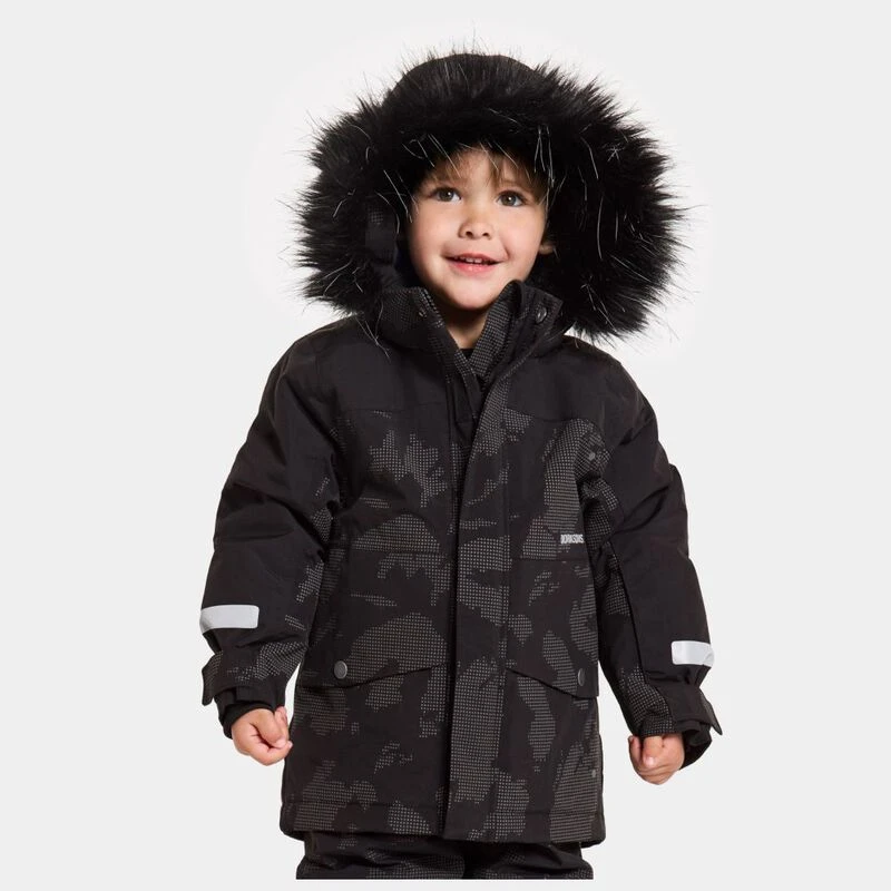 Didriksons Kids Bjärven Waterproof Jacket (Island Print Reflex) | Spor