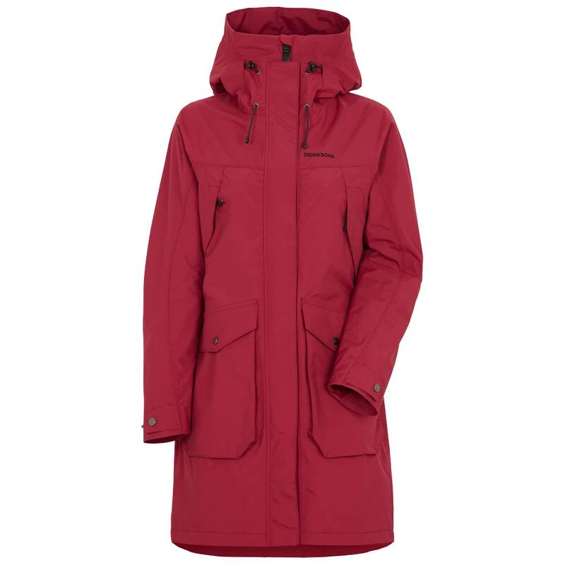 Didriksons Womens Thelma Parka (Ruby Red) | Sportpursuit.com