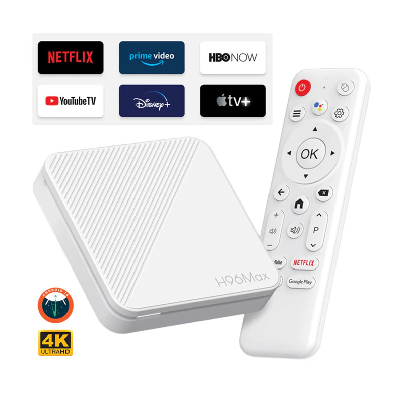 EkoConcept Boitier TV Android 14.0 HD 4K FFE643 (White) | privatesport