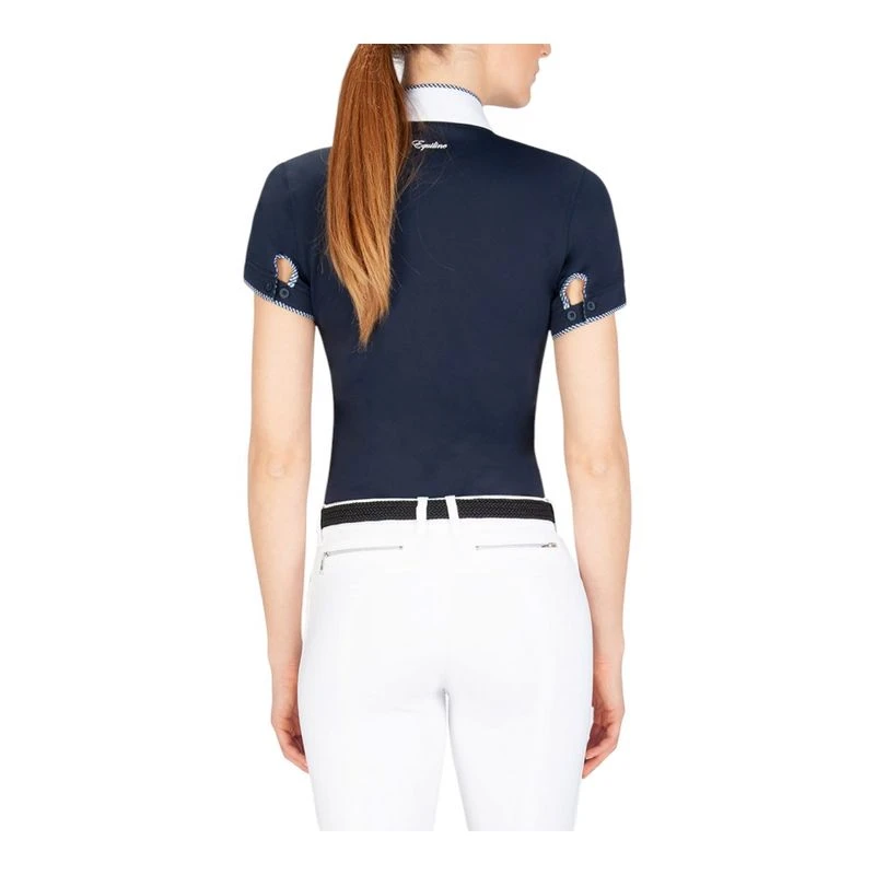 Equiline Womens Greta Polo (Blue) | Sportpursuit.com