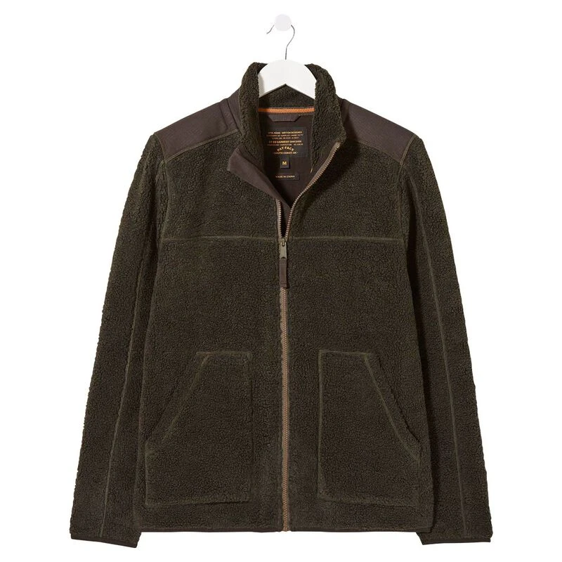 Fat Face Mens Hale Fleece Zip-Thru Jacket (Dark Umber) | Sportpursuit.
