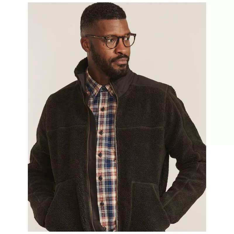 Fat Face Mens Hale Fleece Zip-Thru Jacket (Dark Umber) | Sportpursuit.