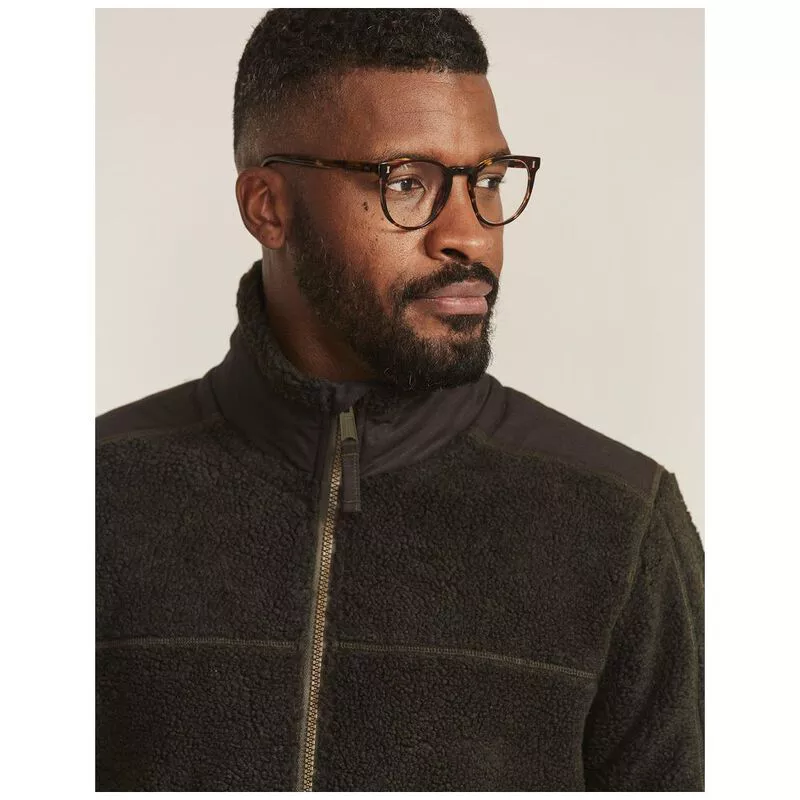 Fat Face Mens Hale Fleece Zip-Thru Jacket (Dark Umber) | Sportpursuit.