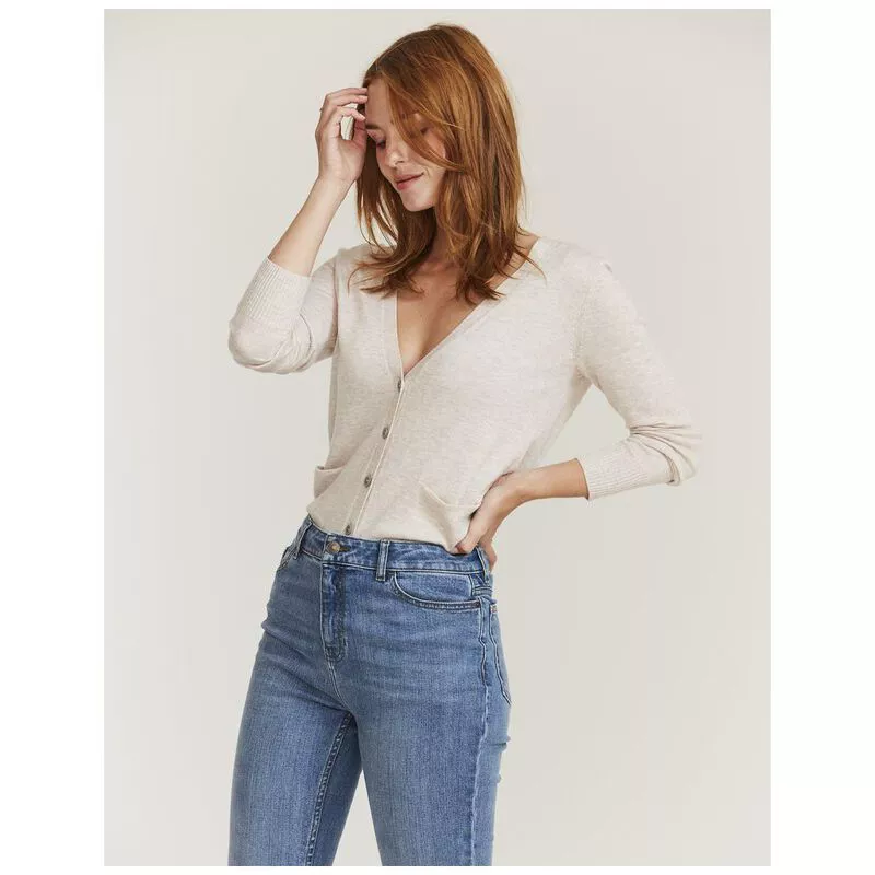 Fat Face Womens Lizzie Cardigan (Oatmeal) | Sportpursuit.com