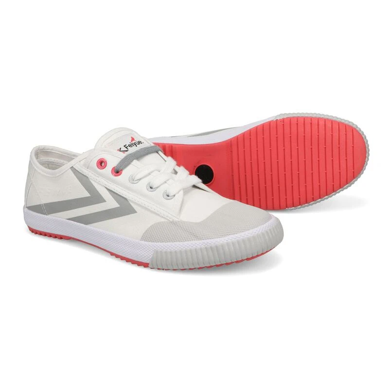 Feiyue Staple 1920 Shoes (White/Grey Canvas) | Sportpursuit.com