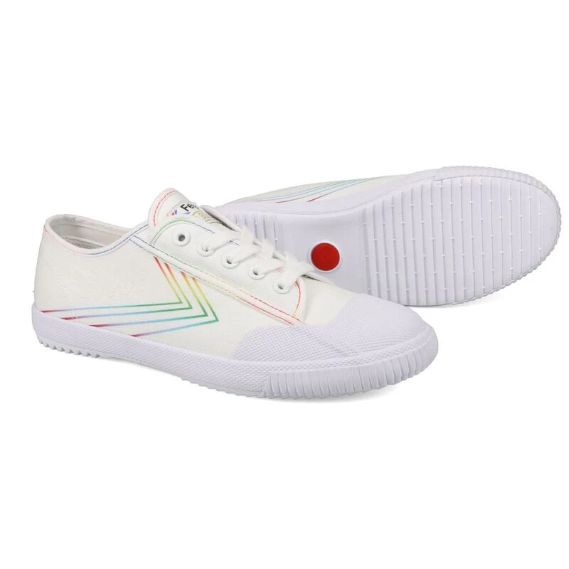 Feiyue Lo 1920 Shoes (White/Rainbow) | Sportpursuit.com