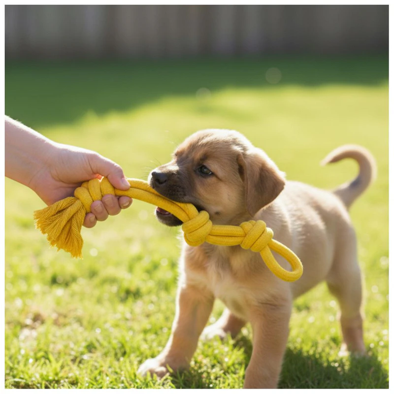 Ferribiella Fx 3 Knots Rope Pet Equipment (Yellow) | Sportpursuit.com
