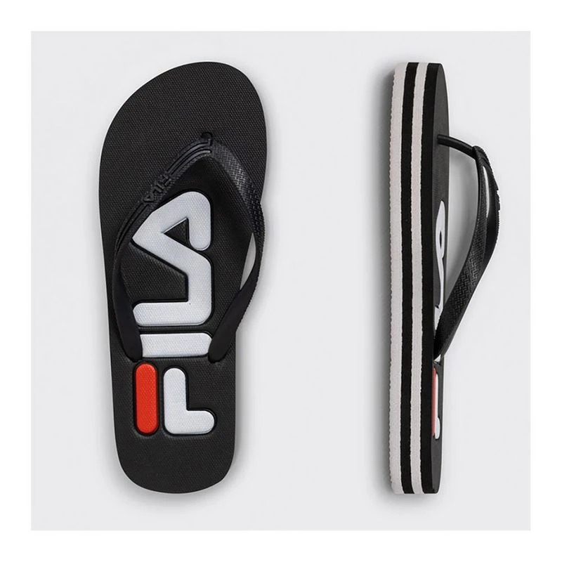 Fila Womens Troy Zeppa Flip Flops (Black) | Sportpursuit.com