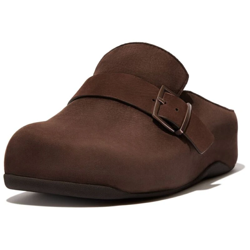 Fitflop Womens Shuv Buckle Casual Shoes (Chocolate Brown) | Sportpursu