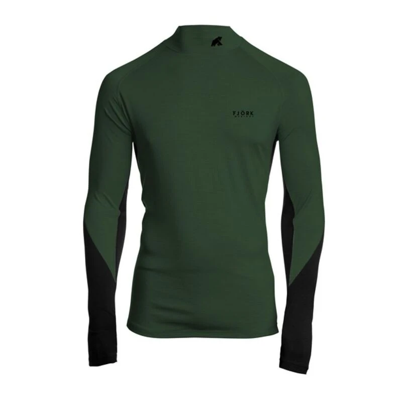 Fjork Mens Tech Eiger Roll Baselayer (Green) | Sportpursuit.com