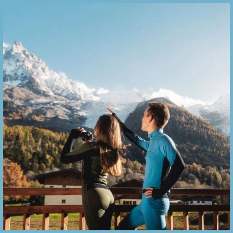 Fjork Mens Tech Eiger Zip Baselayer (Blue) | Sportpursuit.com