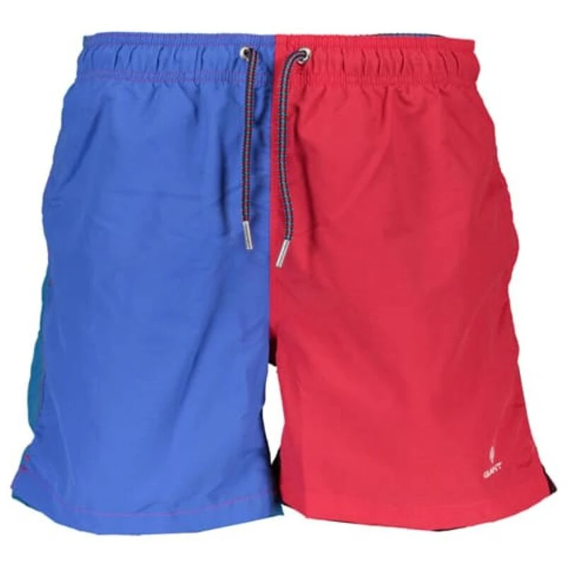 Gant Mens Half & Half Swim Trunks (Red/Blue) | Sportpursuit.com