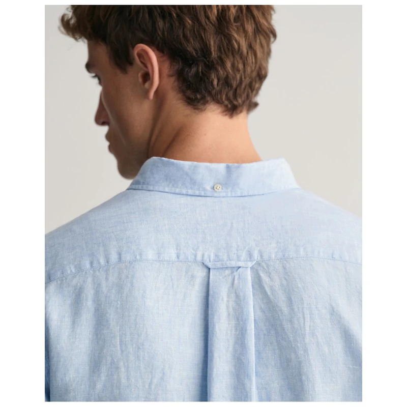 Gant Chemise Regular Linen Homme (Bleu) | privatesportshop.fr