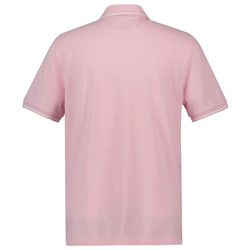 Gant Mens Tipping SS Pique Polo Shirt (California Pink) | Sportpursuit