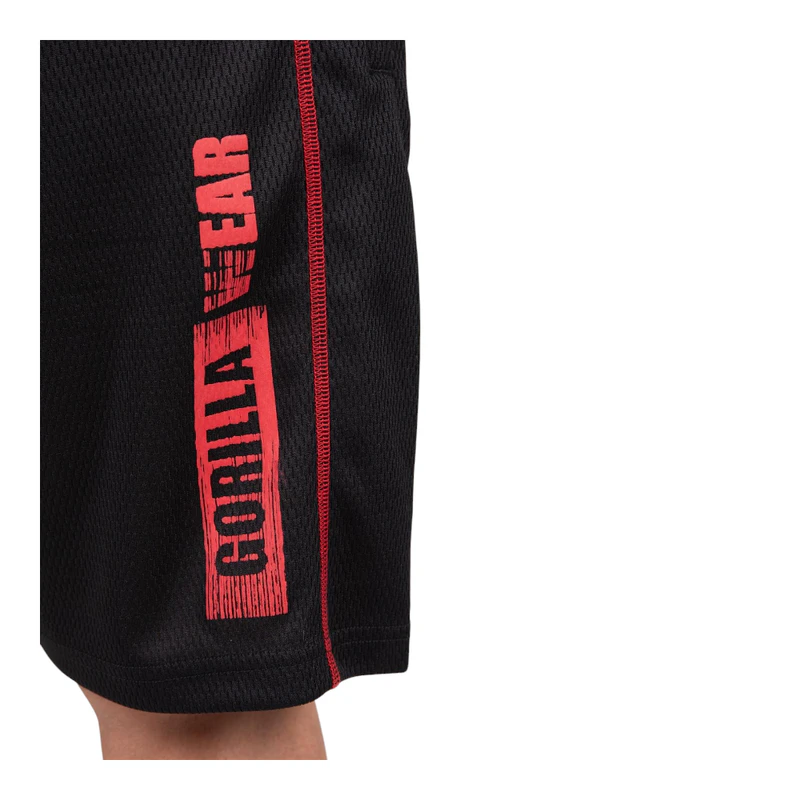 Gorilla Wear Short Wallace Homme (Noir/Rouge) | privatesportshop.fr