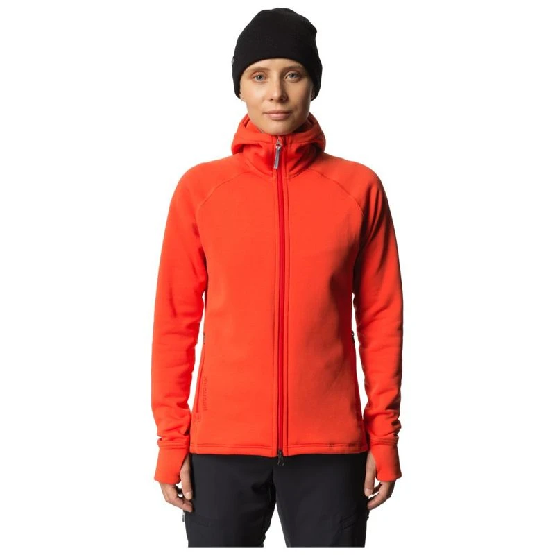 Houdini Womens Power Houdi Fleece Jacket (More Than Red) | Sportpursui