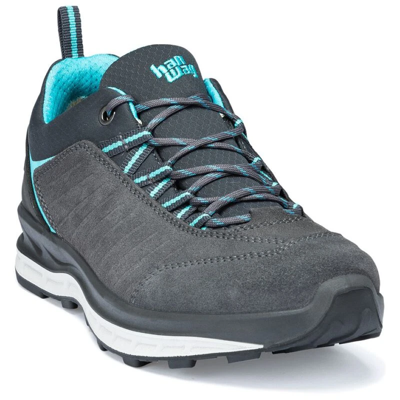HANWAG Womens Blueridge Low Lady LL Hiking Shoes (Asphalt/Ocean) | Spo