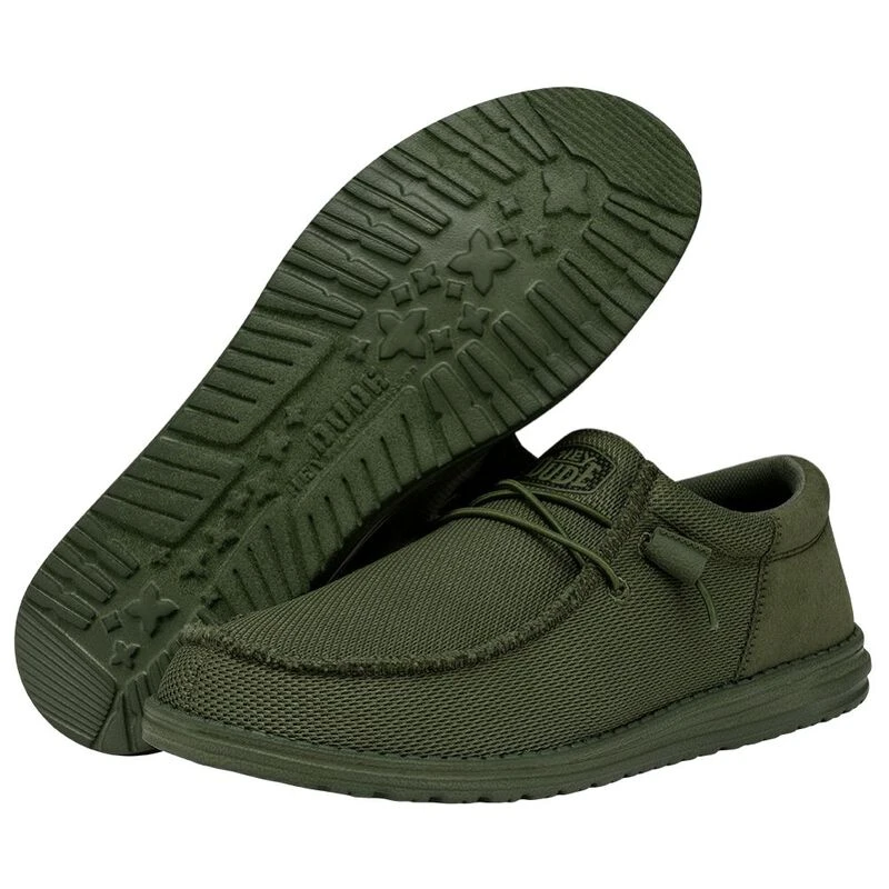 HeyDude Mens Wally Casual Shoes (Forest) | Sportpursuit.com